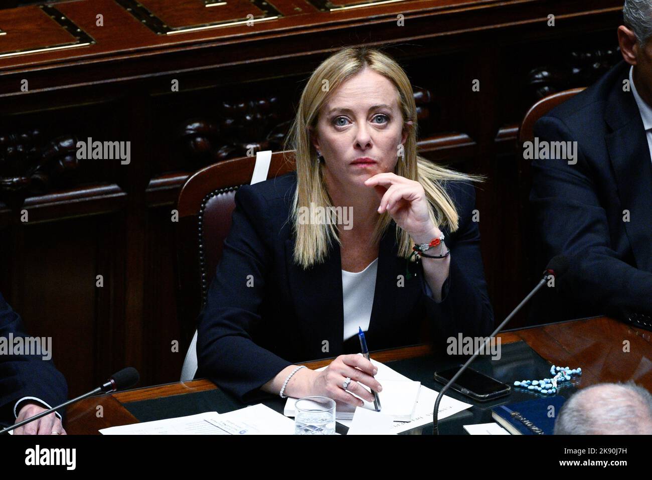Giorgia Meloni during the session in the Chamber of Deputies for the ...