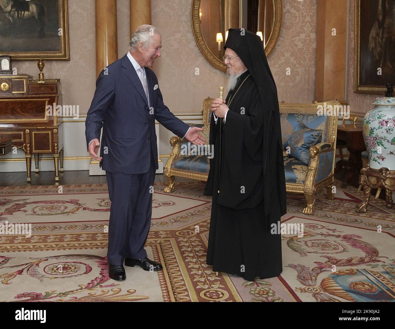King Charles II meeting His All Holiness Bartholomew I during an ...