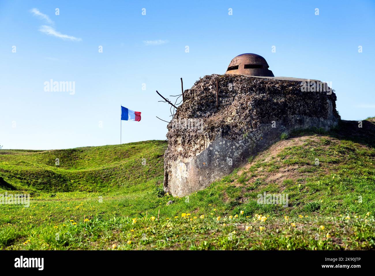 France, Meuse, Douaumont, the military fort of Douaumont, battlefield ...