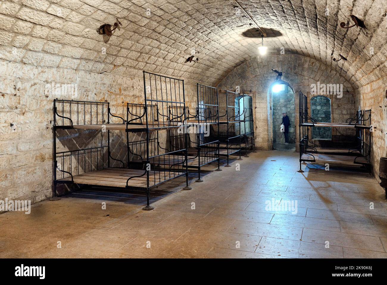 France, Meuse, Douaumont, the military fort of Douaumont, the barracks ...