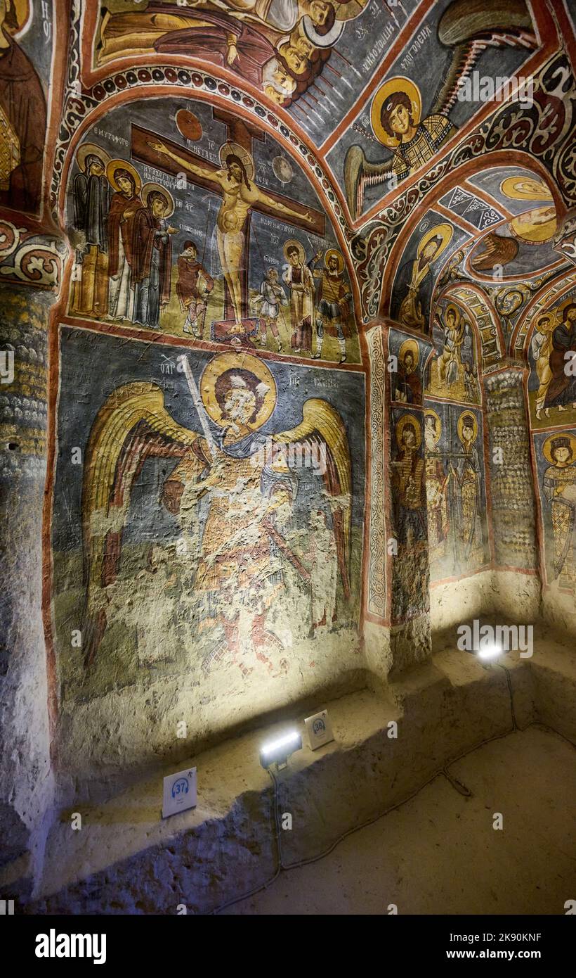 interior view of magnificent fresco in dark church, Karanlık Kilise in ... interior view of magnificent fresco in dark church, Karanlık Kilise in ...
