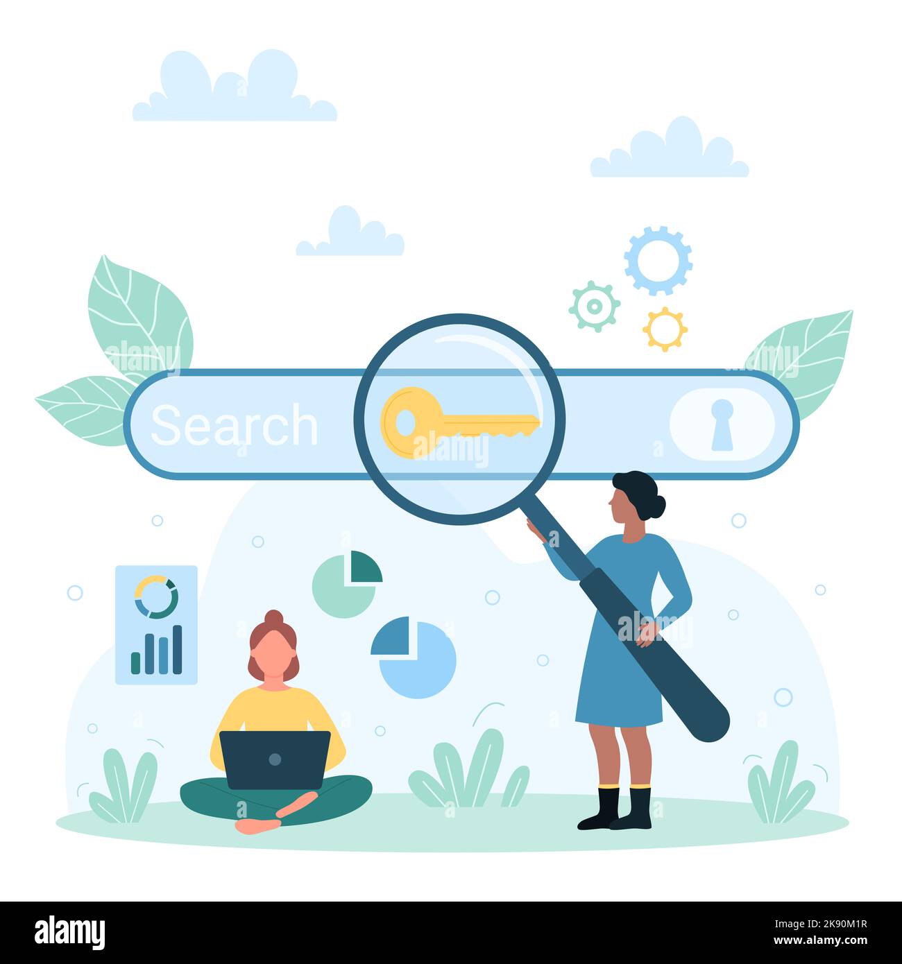 SEO, Search Engine Optimization for website content vector illustration ...