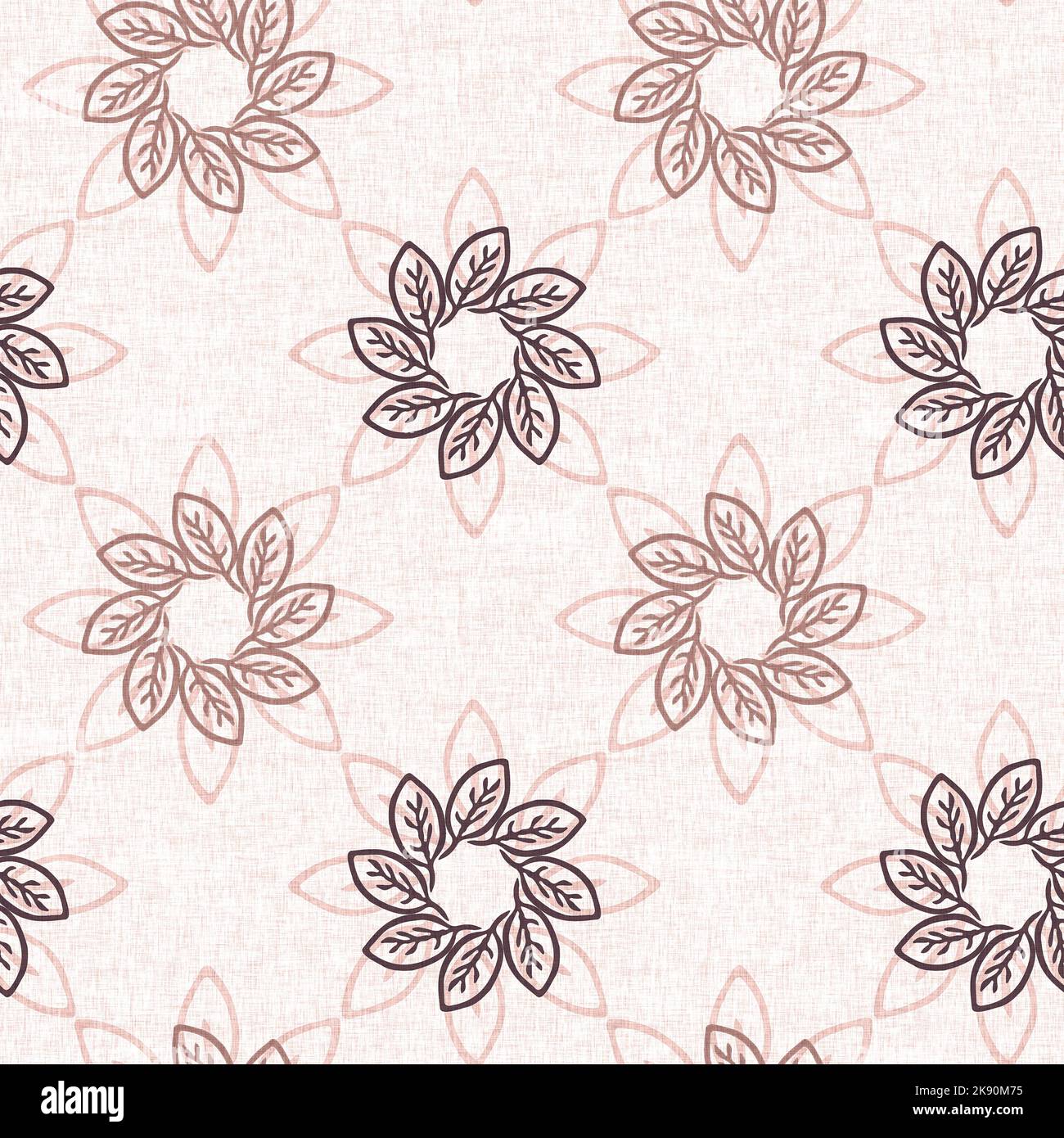 Calm newborn minimal leaf foliage seamless pattern. Gender neutral baby ...