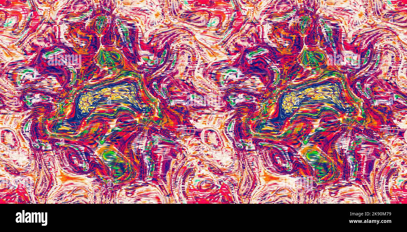 Vibrant pink distortion border. Bright colorful kitsch banner for fluid ...