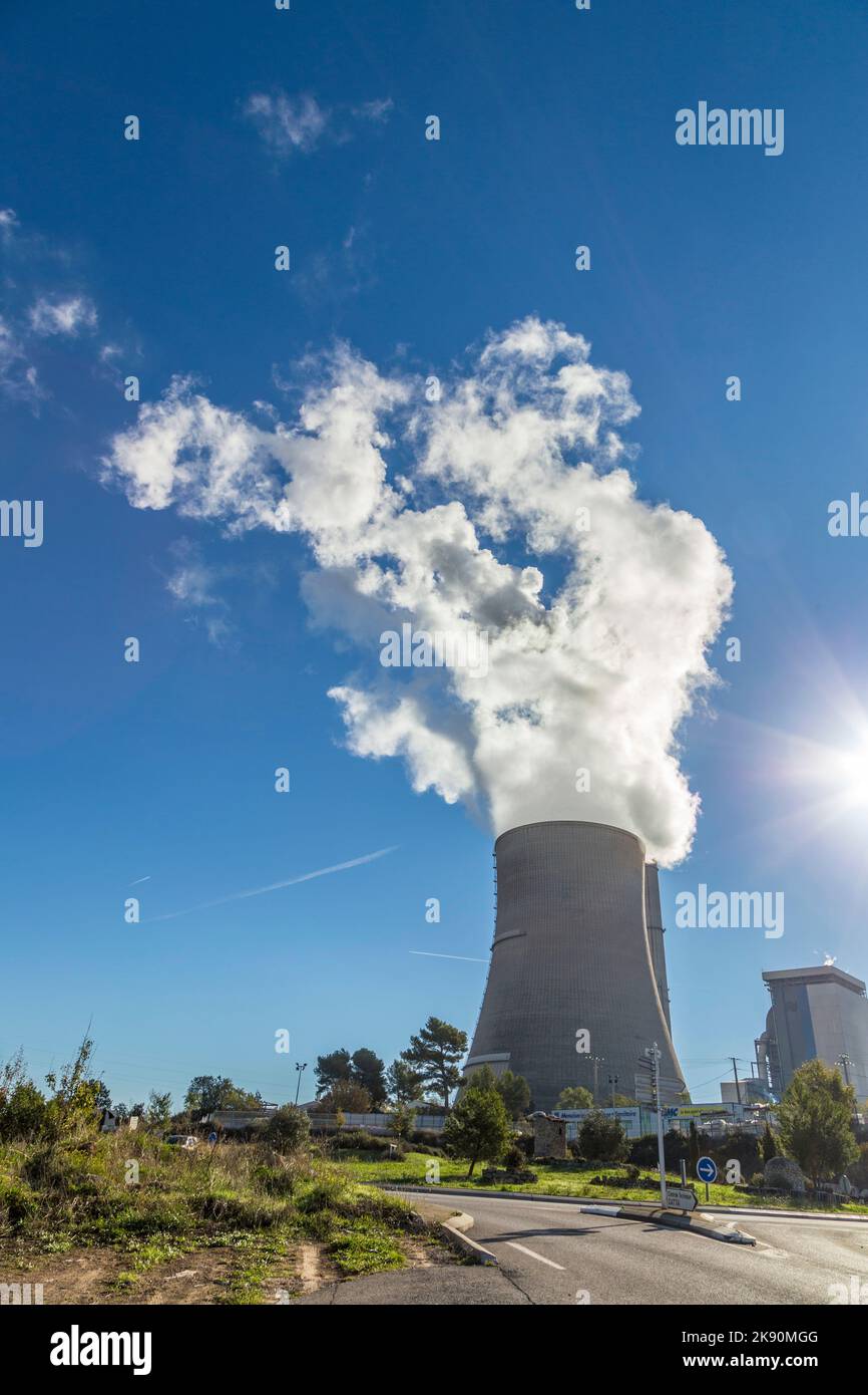GARDANNE, FRANCE - OCT 22, 2016: Provence Power Station at Gardanne is ...