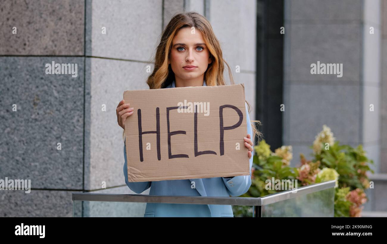 Portrait sad fired poor hi-res stock photography and images - Alamy