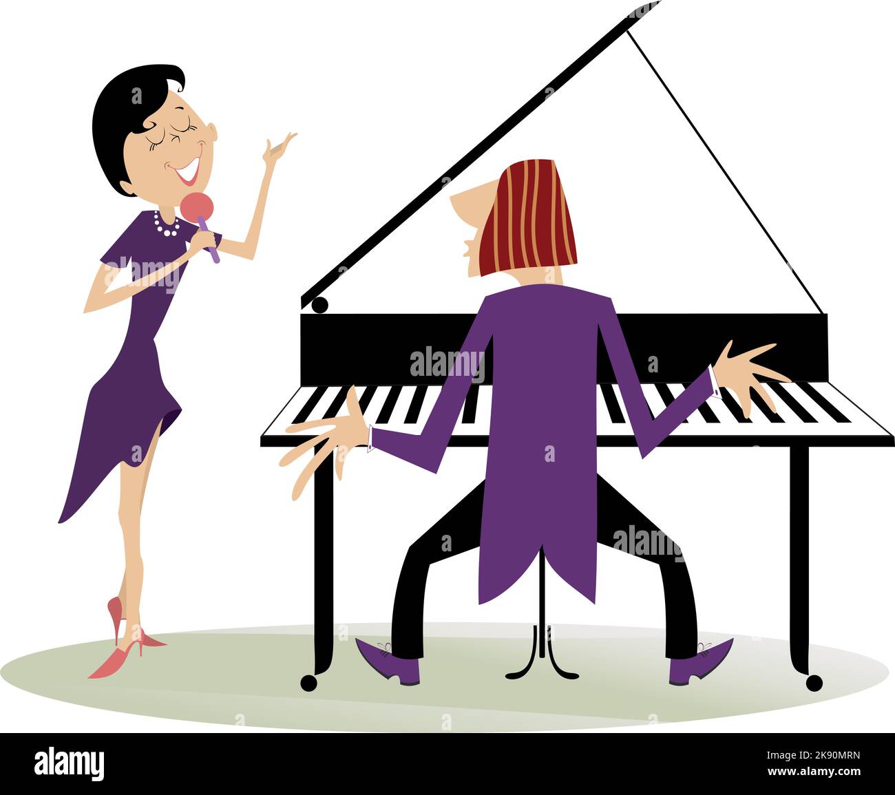 Singer soprano Stock Vector Images - Alamy