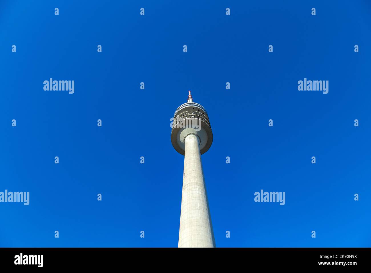 MUNICH, GERMANY - NOV 28, 2016: Olympic Tower by the park. It was built for the 1972 Summer ...