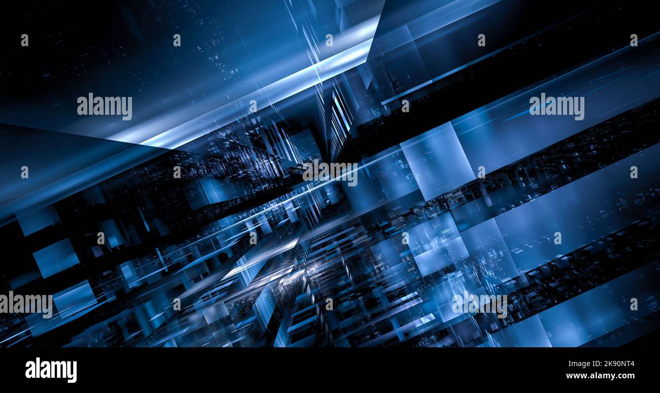 Computer generated abstract tehnology image. Three-dimensional 3D ...