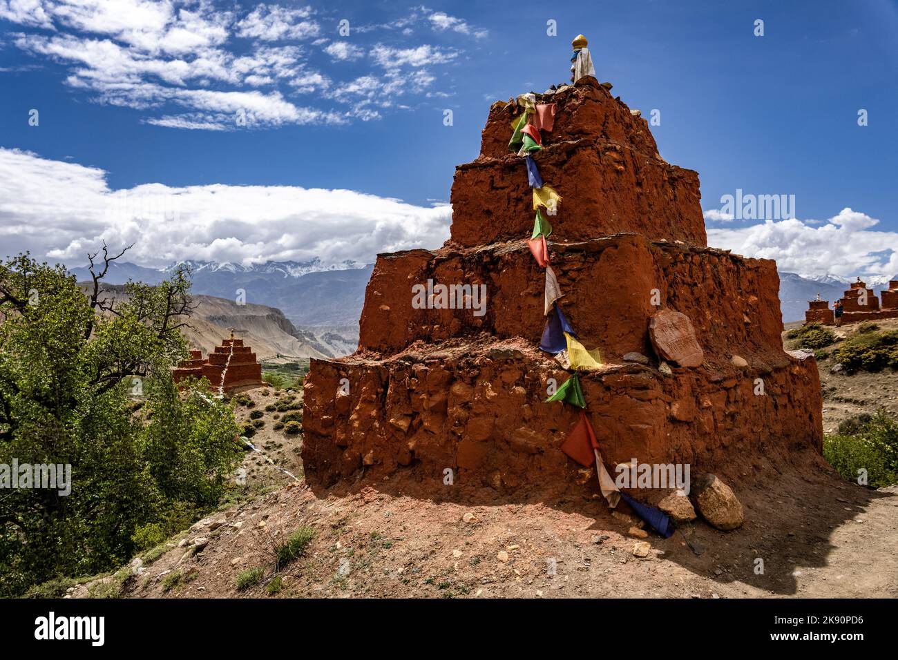 The historic Tibetan Buddhist holy site Ghar Gumba Monastery in the ...