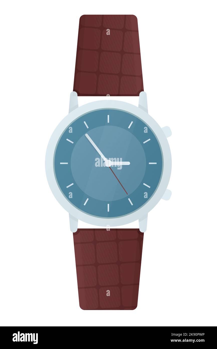 Wristwatch for men - modern flat design style single isolated image ...