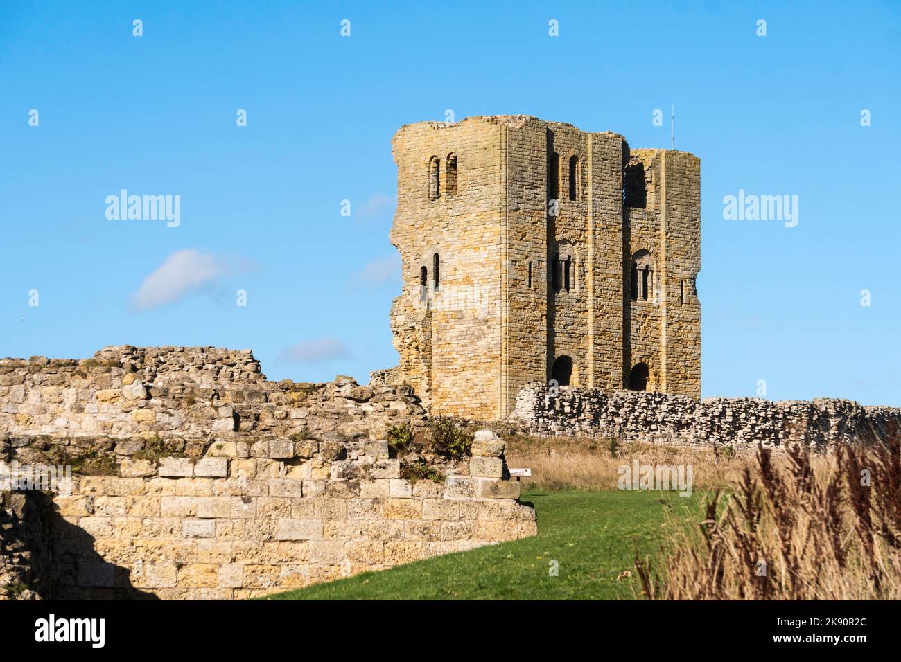 Scarborough castle keep, North Yorkshire, England, UK Stock Photo - Alamy