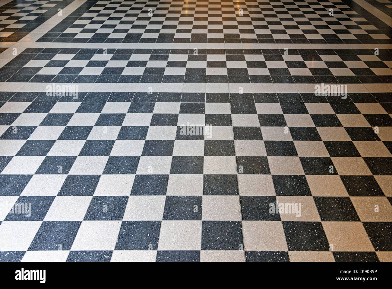 Black and White Checkered Square Floor Tiles Stock Photo - Alamy