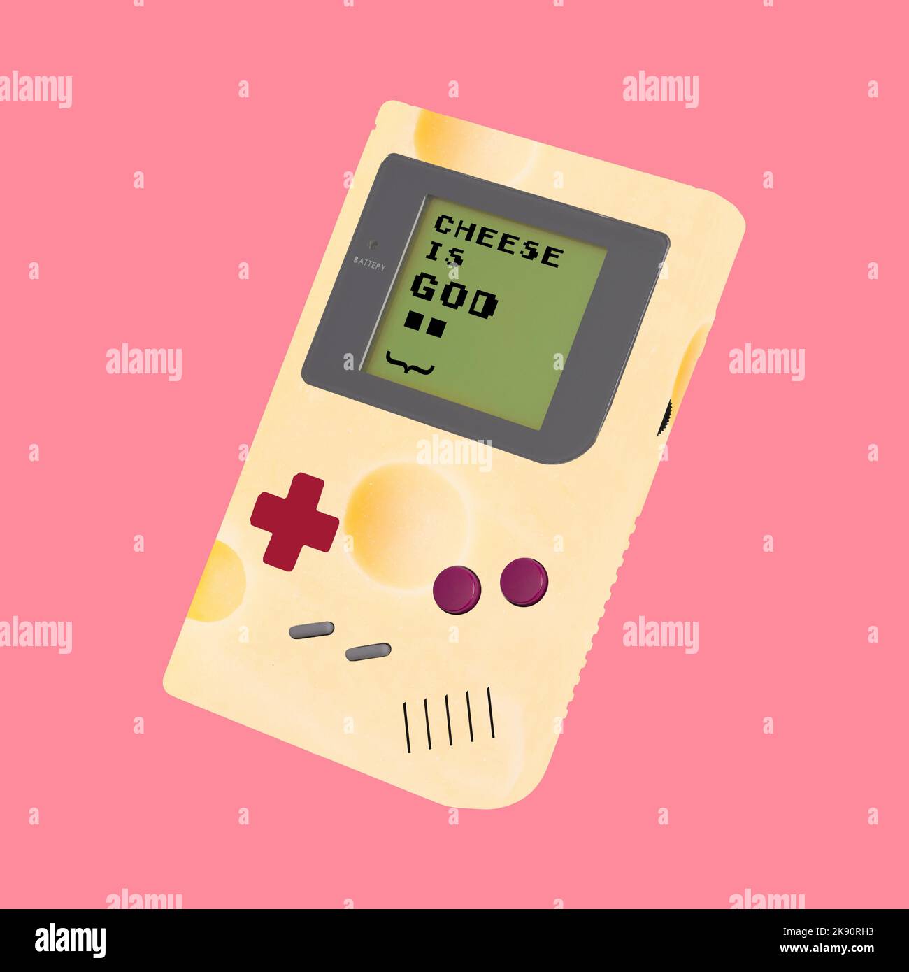 Cheese game console. Graphics on a pastel background. Rivalry. Modern ...