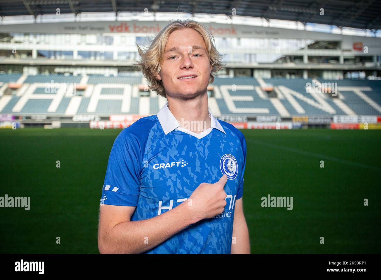 Gent, Belgium, 25 October 2022, Gent's Rune Van Den Bergh pictured at ...