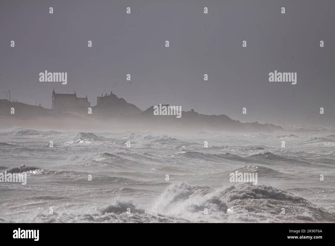 Boa Nova cliffs, Leca da Palmeira, north of Portugal, in the middle of ...