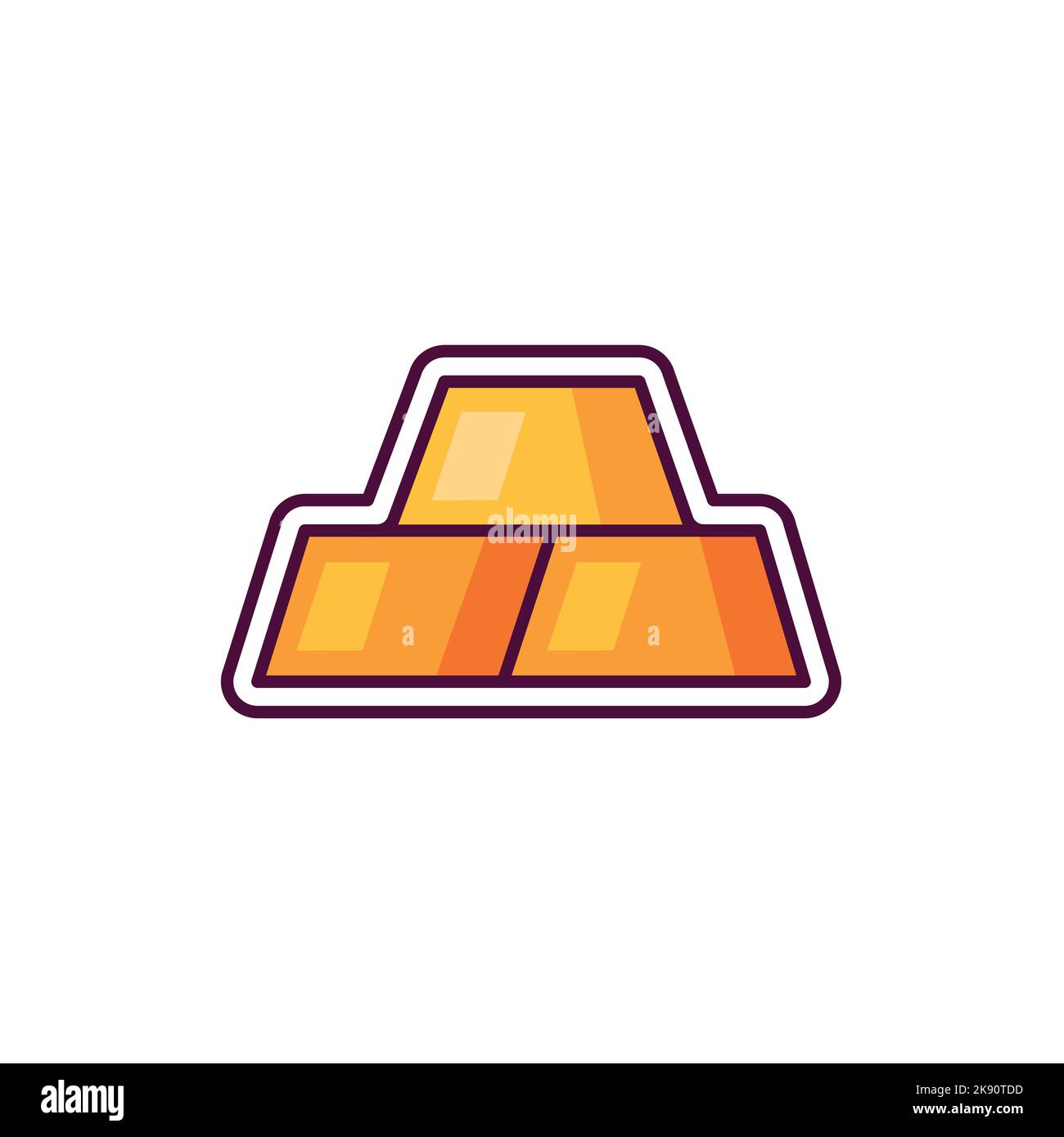Gold bar icon outline hi-res stock photography and images - Alamy