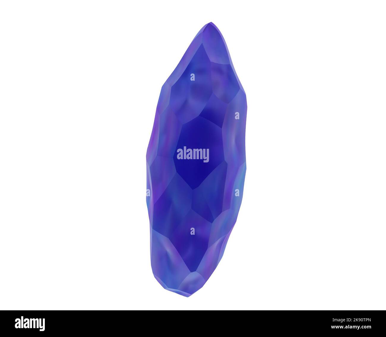 Translucent gradient crystal isolated on white. 3D rendering Stock ...