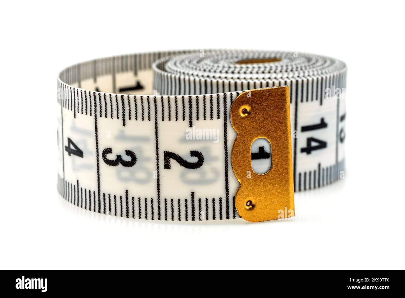 Centimeter for cutting and sewing on a white background. Tool for a ...