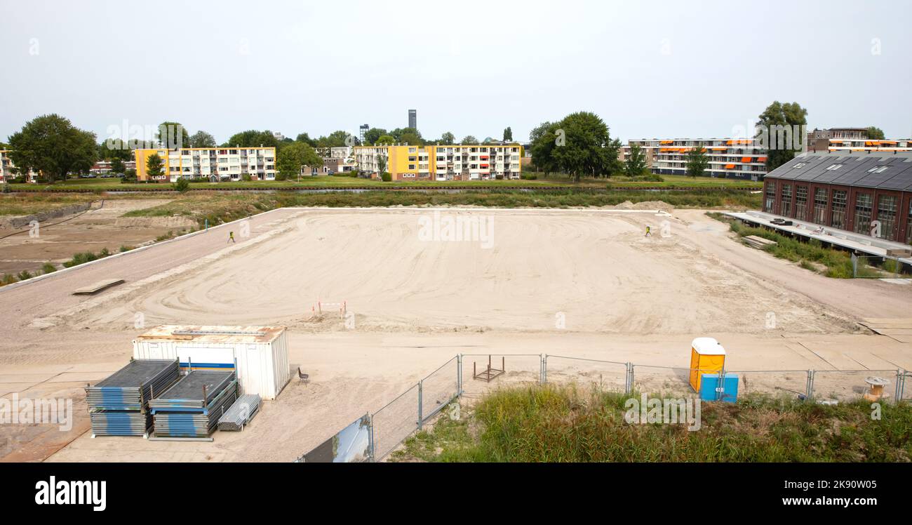 Construction site in the Netherlands, almost ready to build new houses ...