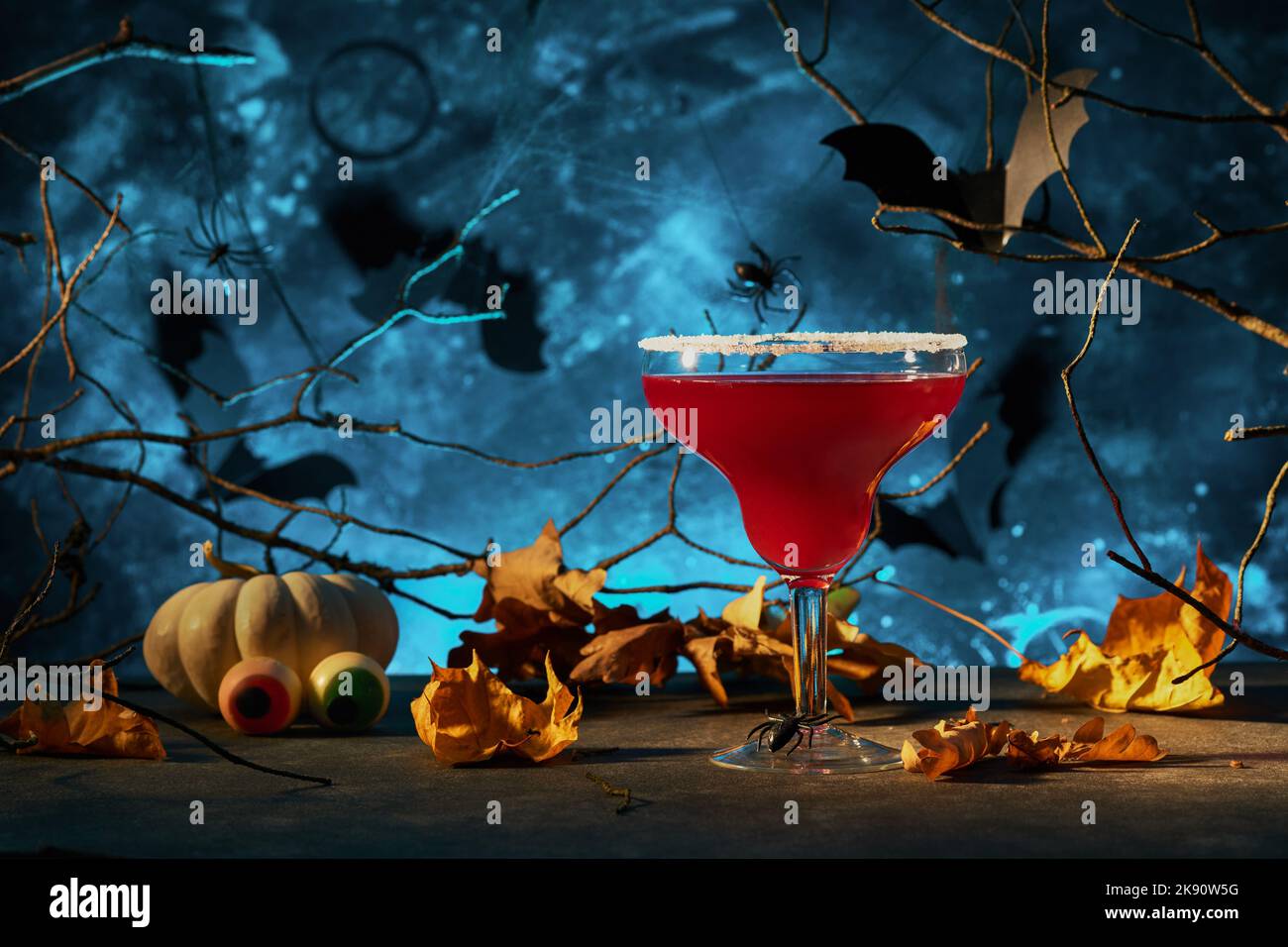 Halloween bloody cocktail margarita. Bloody red cocktail margarita and ...