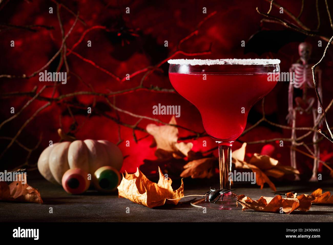 Halloween bloody cocktail margarita. Bloody red cocktail margarita and ...