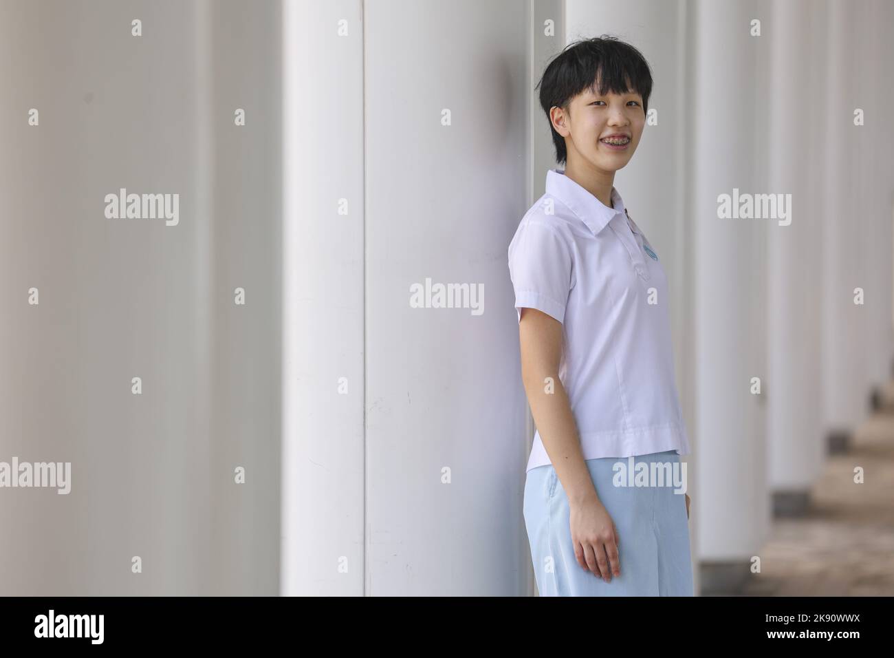 Student Amber Wong Seng-ying, poses for a picture in Tsim Sha Tsui. Amber Wong, a student of ...