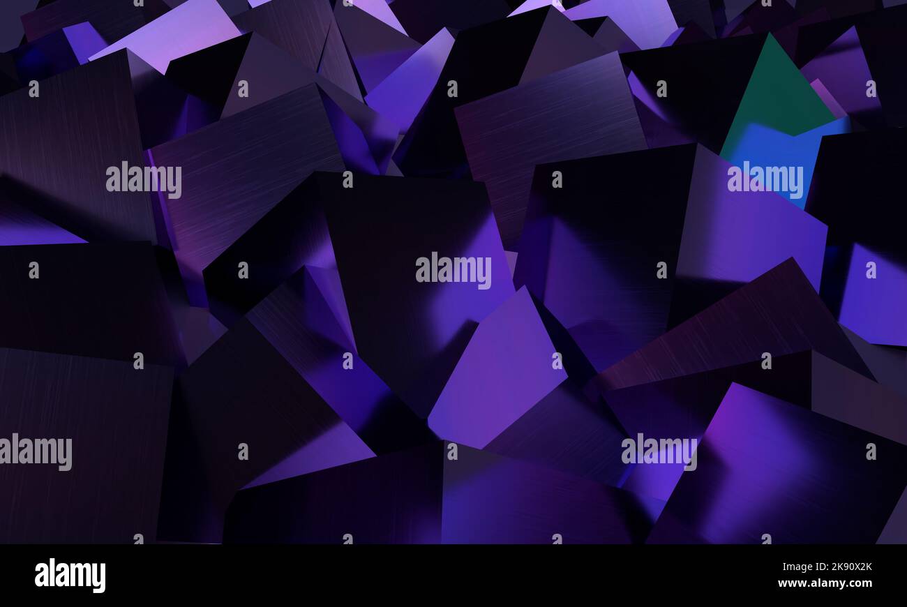 Wallpaper. Purple abstract polyhedrons. 3d texture. Background Stock ...