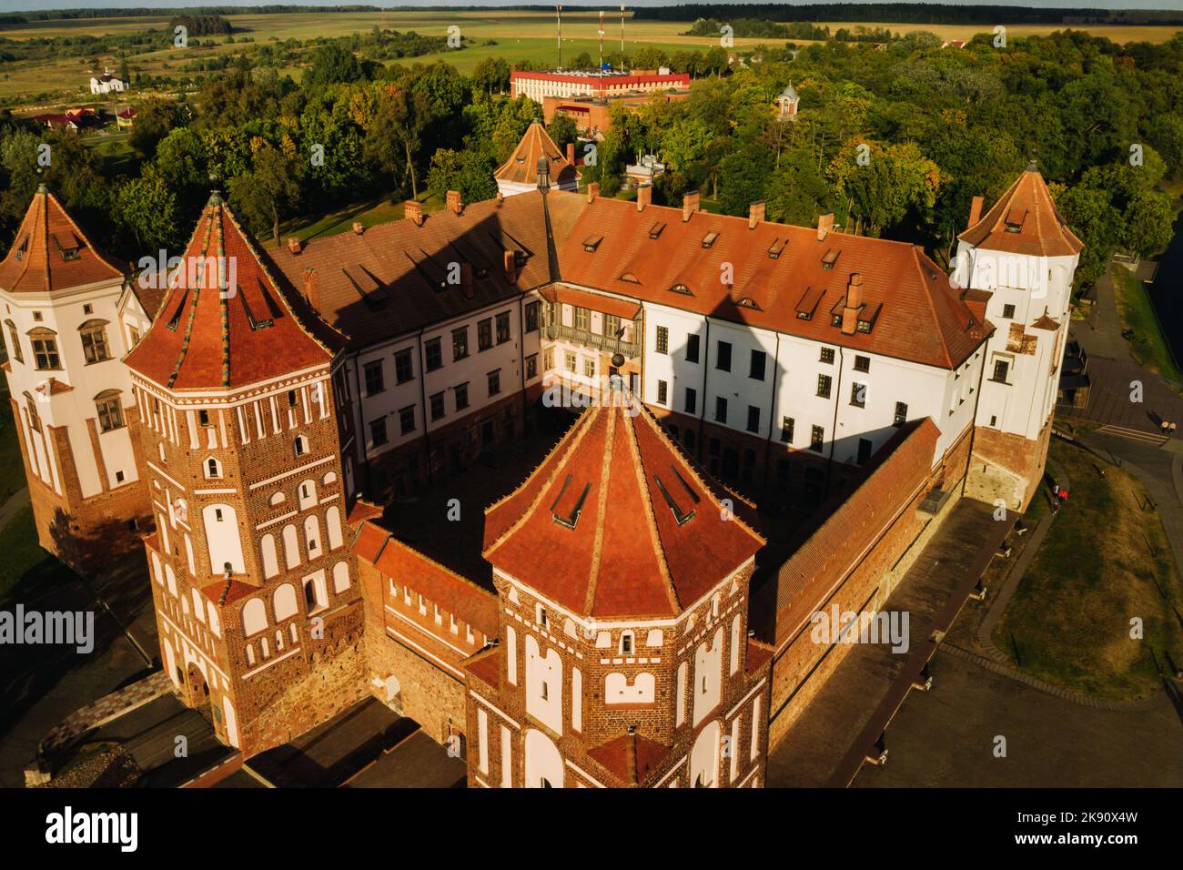 Aerial view mir castle in hi-res stock photography and images - Alamy