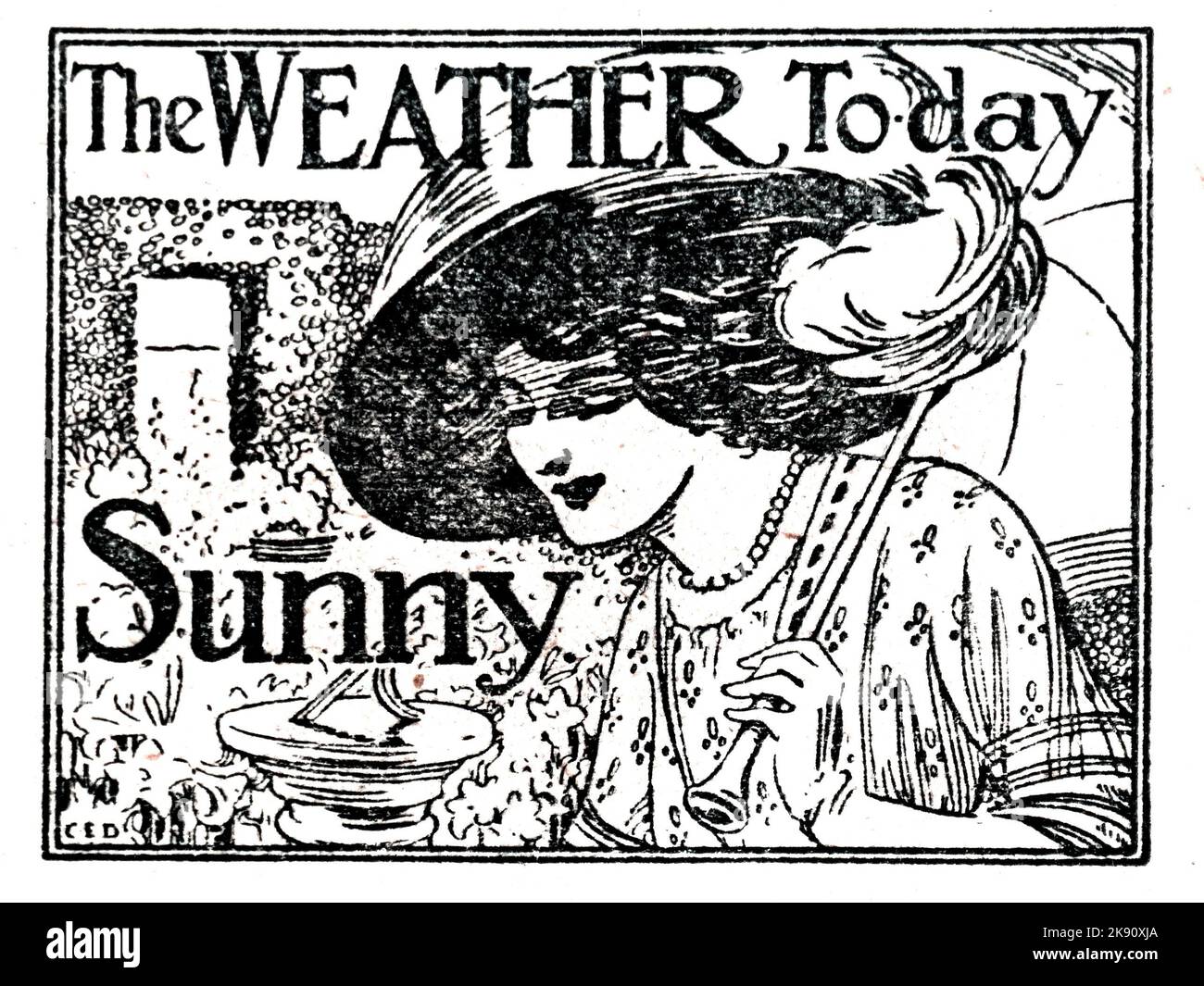 The Weather Today - Sunny. An unusual weather forecast from a newspaper ...
