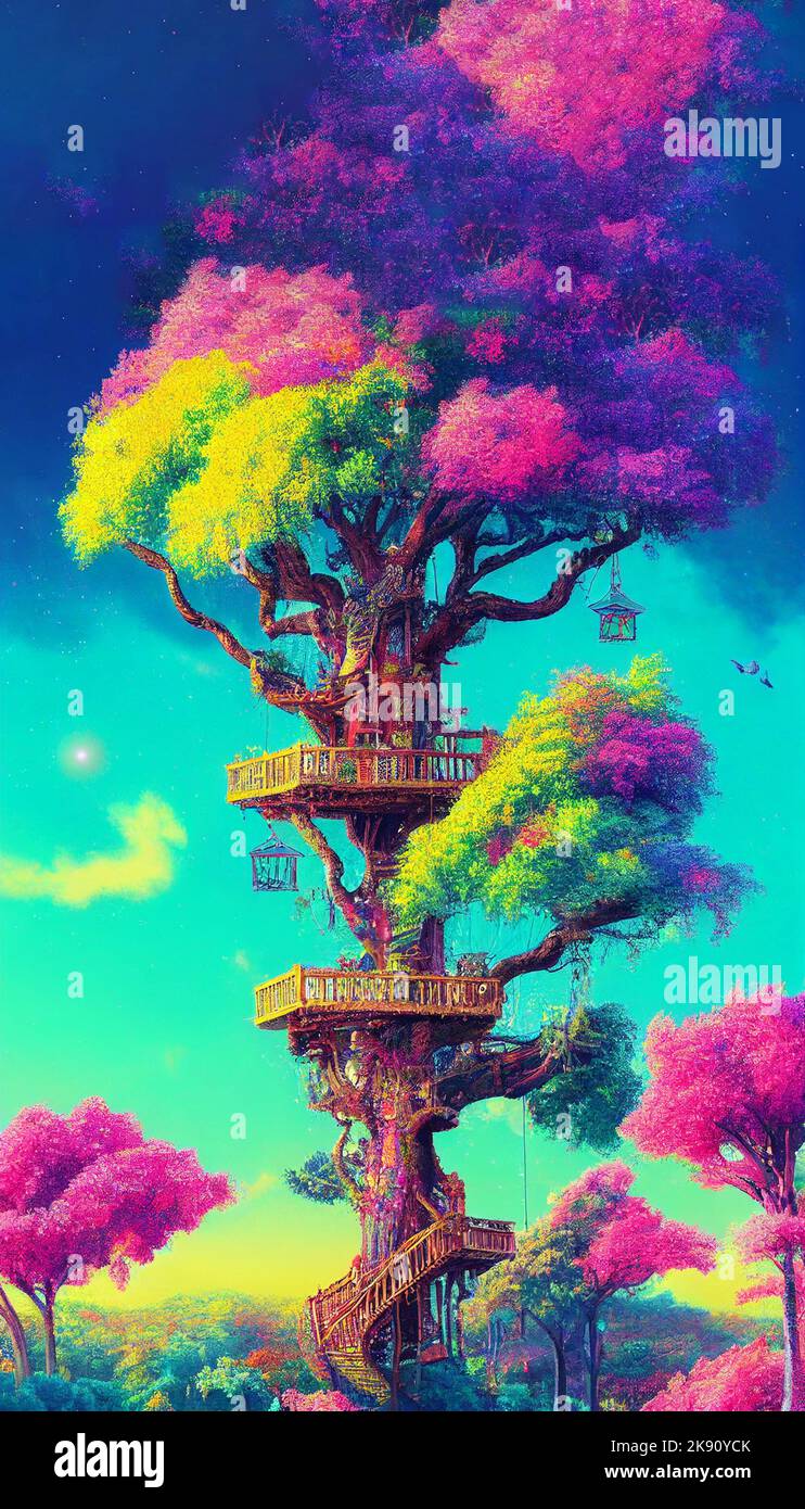 Creative treehouse hi-res stock photography and images - Alamy