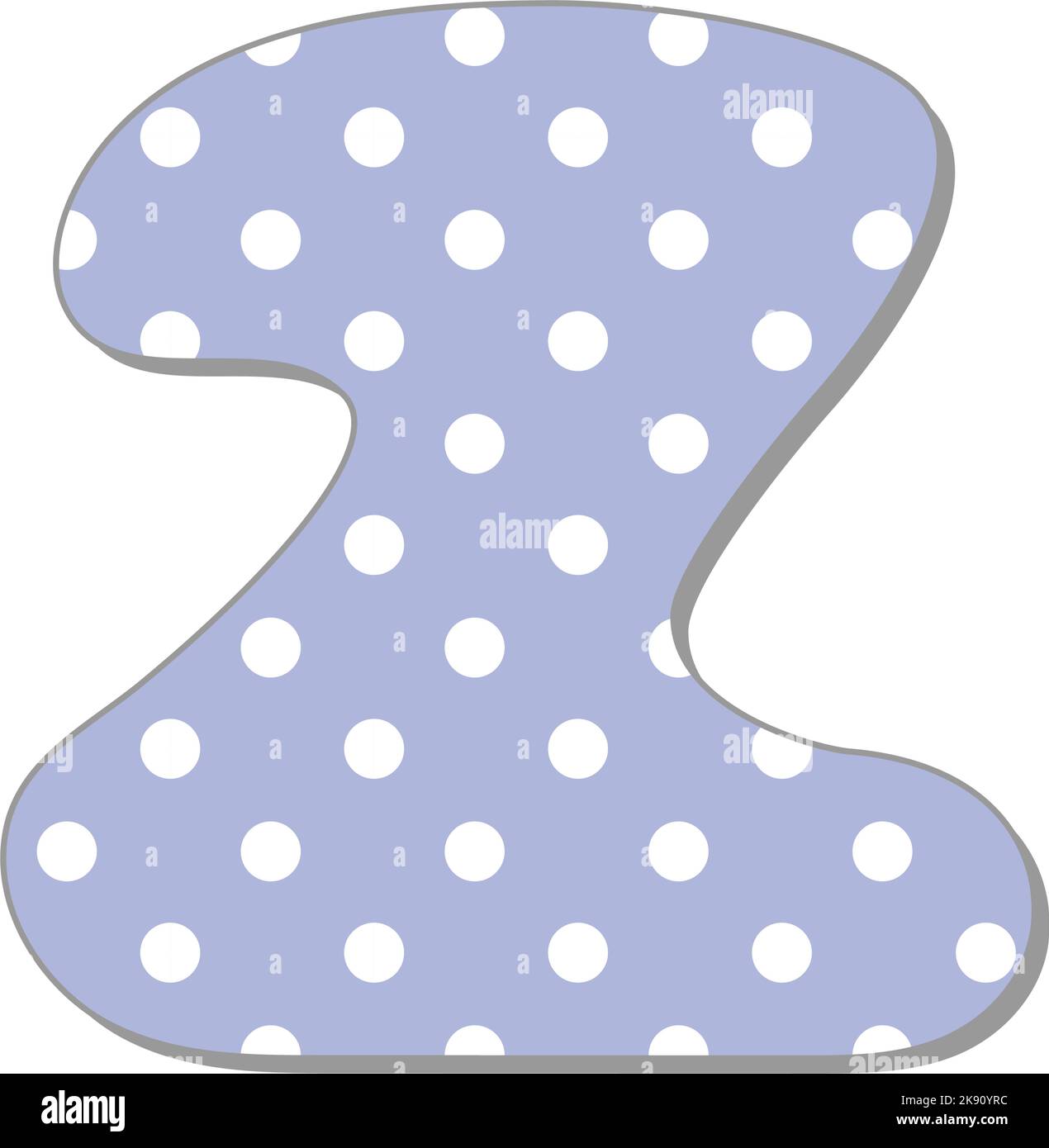 Polka dot letter.Pastel polka dots font. Hand drawn letter design for ...