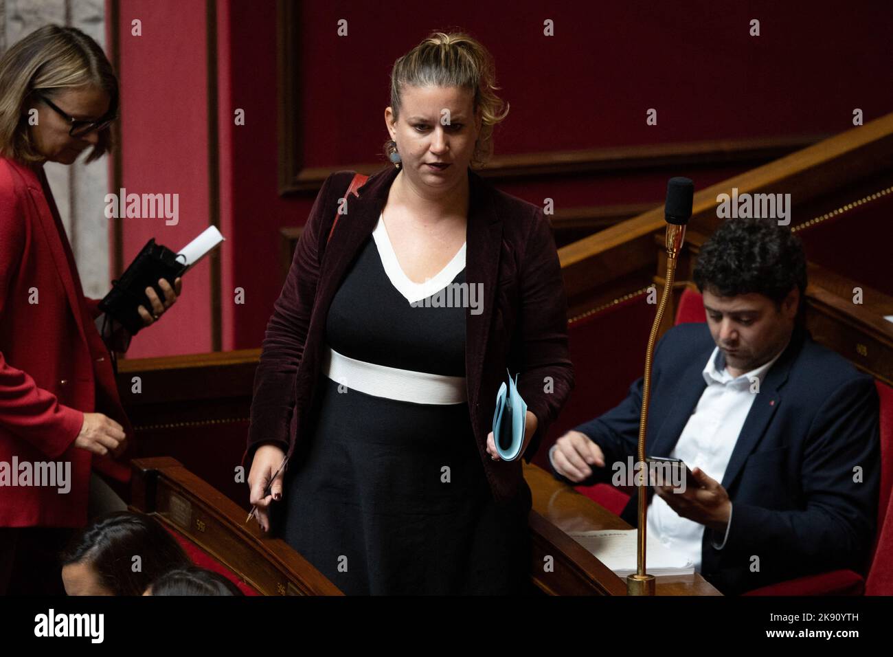 French deputy and president of La France Insoumise LFI parliamentary ...