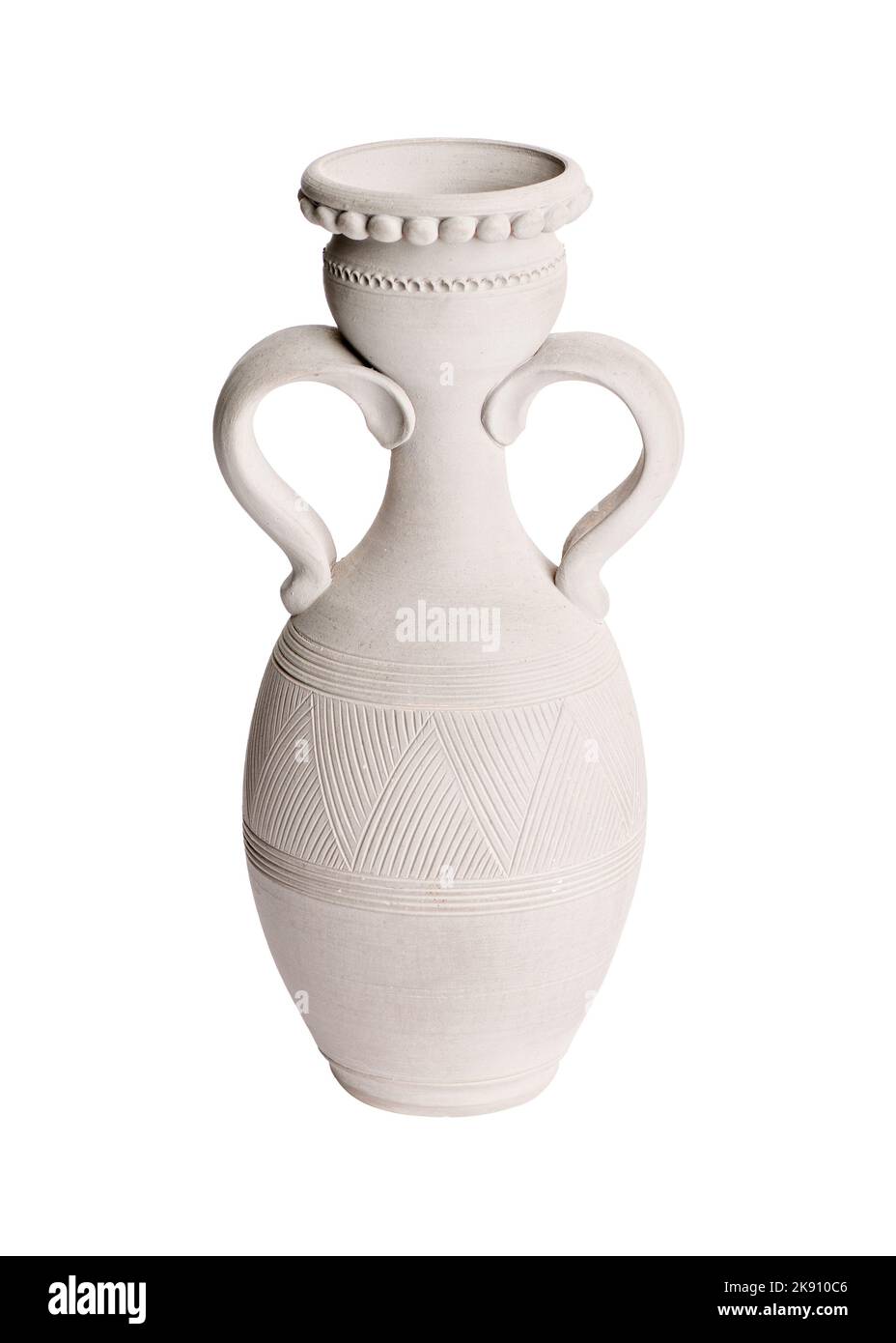 A clay jug isolated on a white background Stock Photo - Alamy