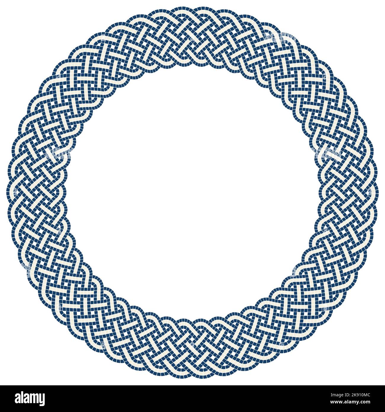 Ancient mosaic frame. Decorative antique stone ornament Stock Vector ...