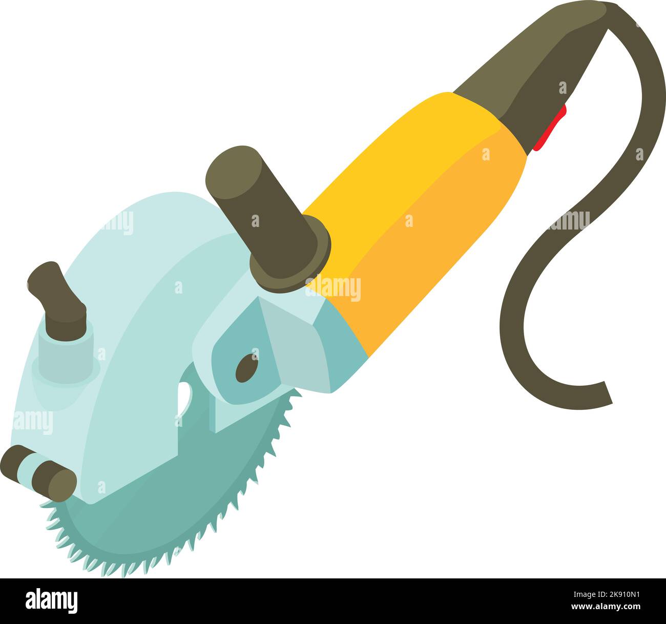Circular saw icon isometric vector. Circular saw with steel toothed ...