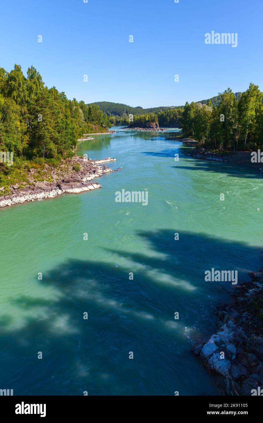 Aerial view altai mountains river hi-res stock photography and images ...