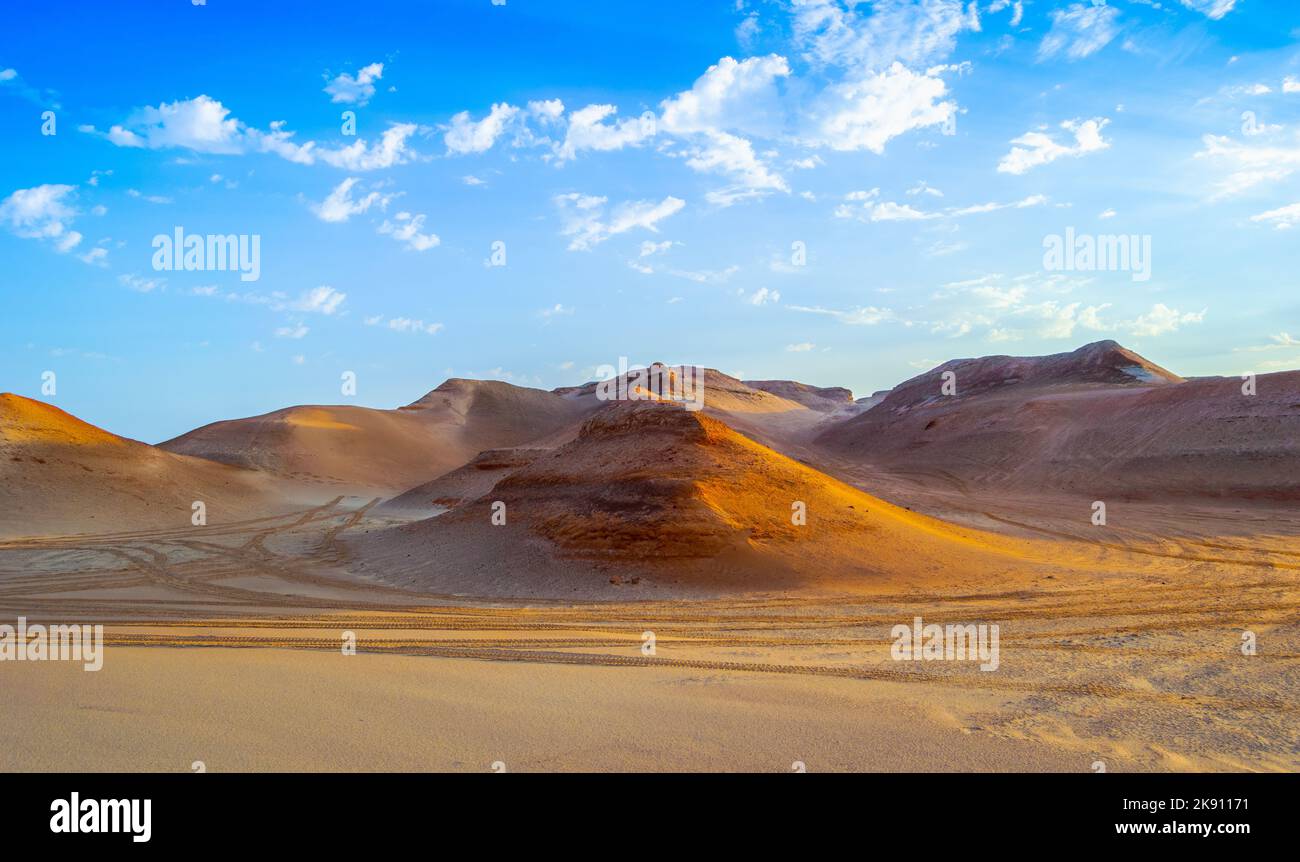 A scenic view of Sand Dunes in Shipwreck Beach, United Arab Emirates ...