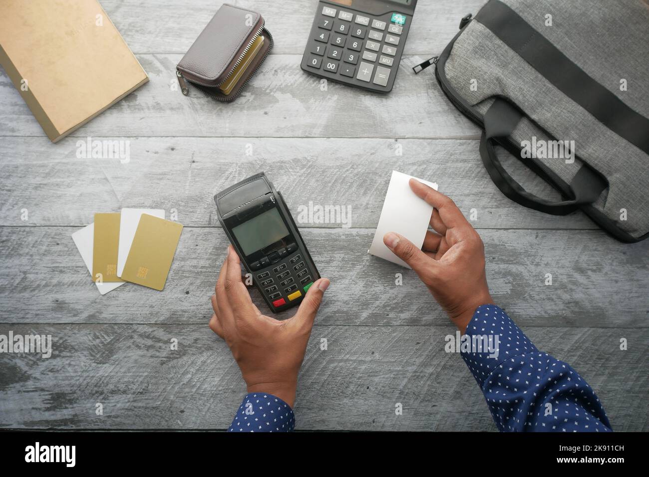 Pos machine long roll paper hi-res stock photography and images - Alamy