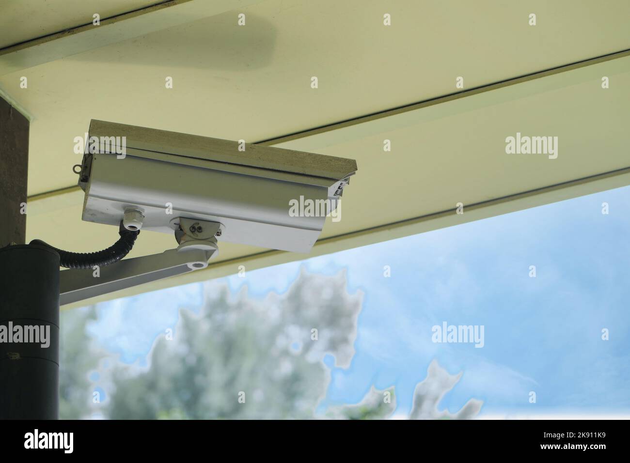 CCTV security camera operating outdoor Stock Photo - Alamy