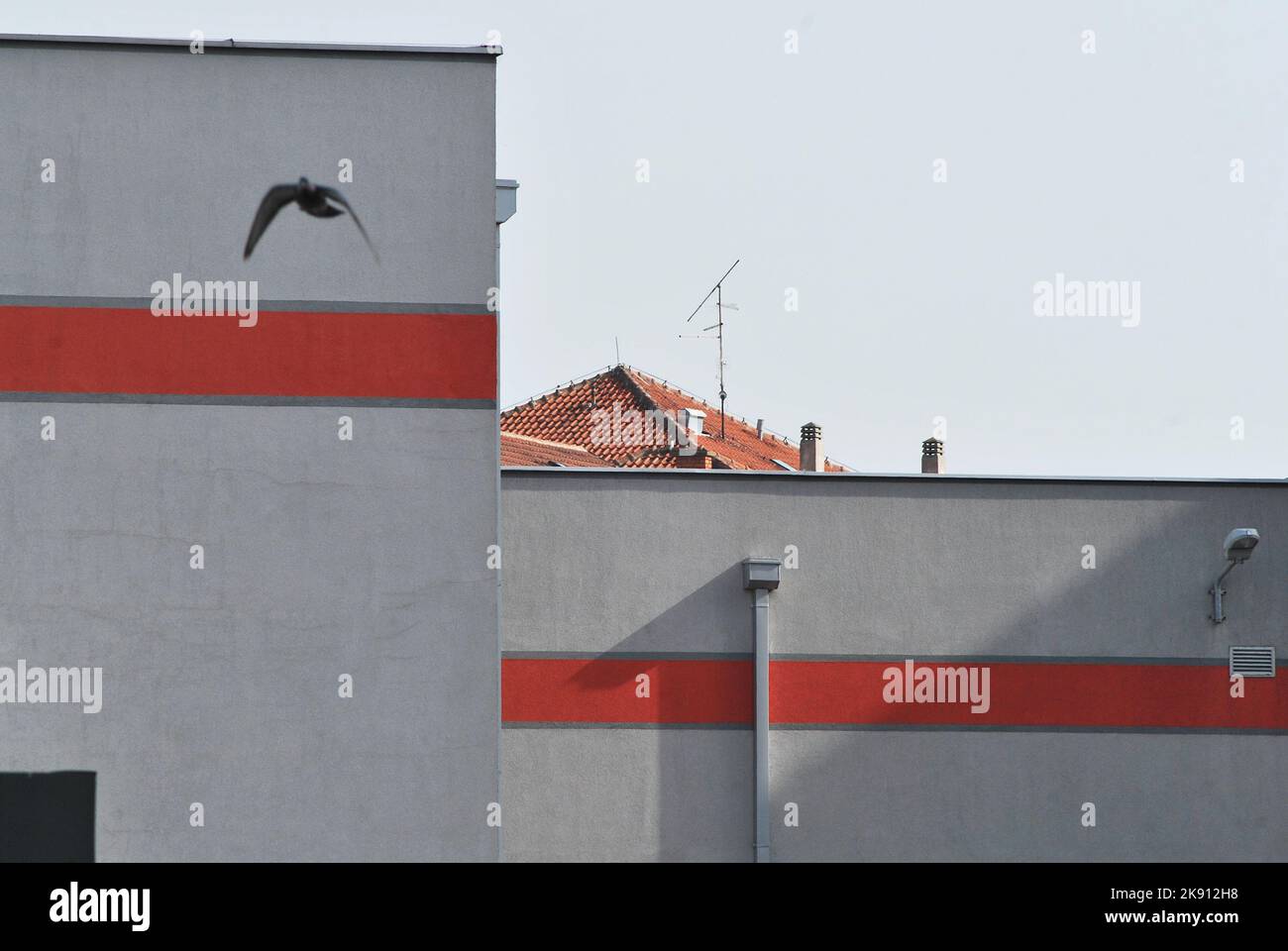 Part of building. Parallel lines in architecture design Stock Photo - Alamy