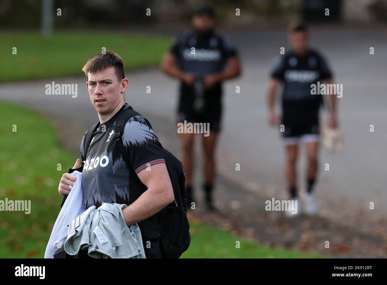 Cardiff, UK. 25th Oct, 2022. Adam Beard of Wales is pictured arriving ...