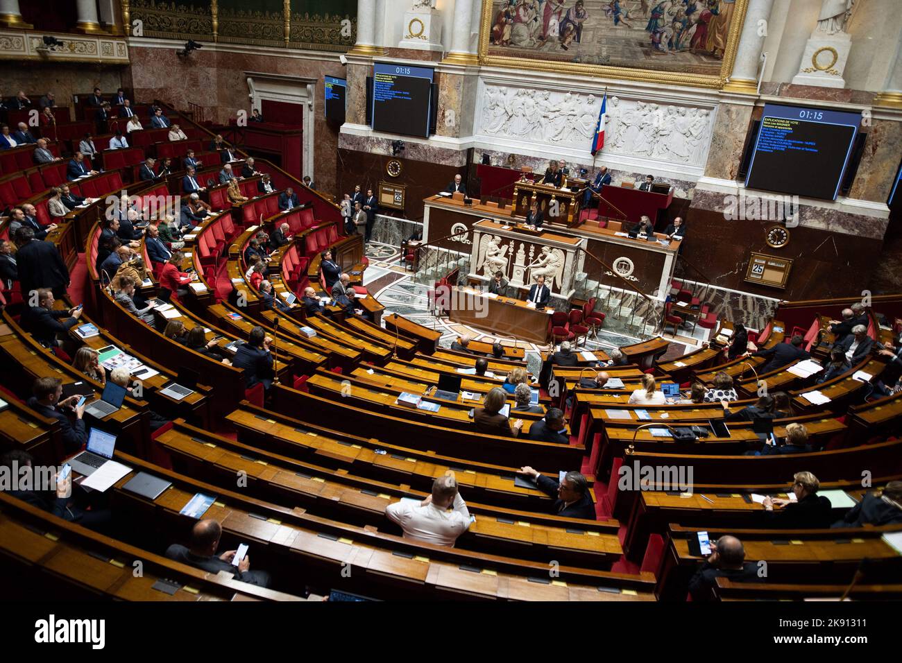 Paris, France, October 25, 2022, Discussion of the budget bill for 2023 ...