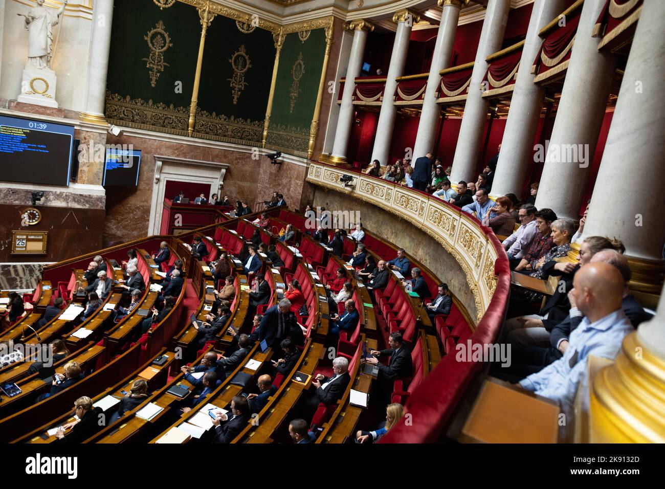 Paris, France, October 25, 2022, Discussion of the budget bill for 2023 ...