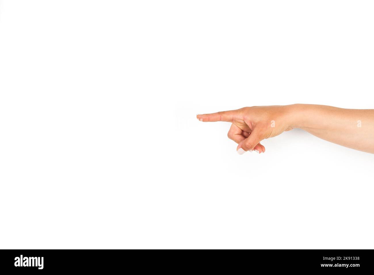 Woman wrist hand finger point hi-res stock photography and images - Alamy