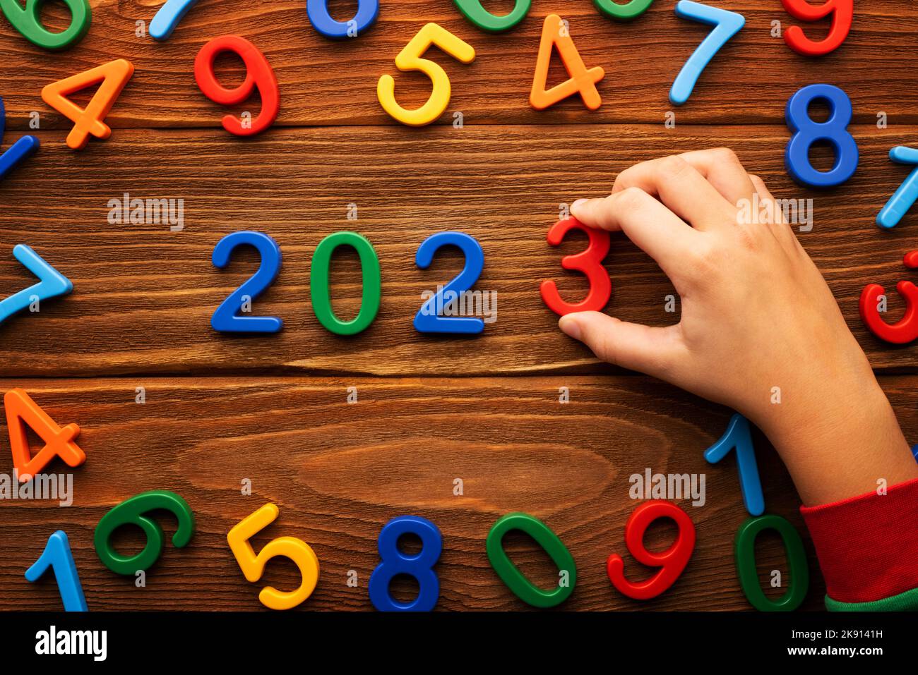 Year 2023 wooden hi-res stock photography and images - Alamy