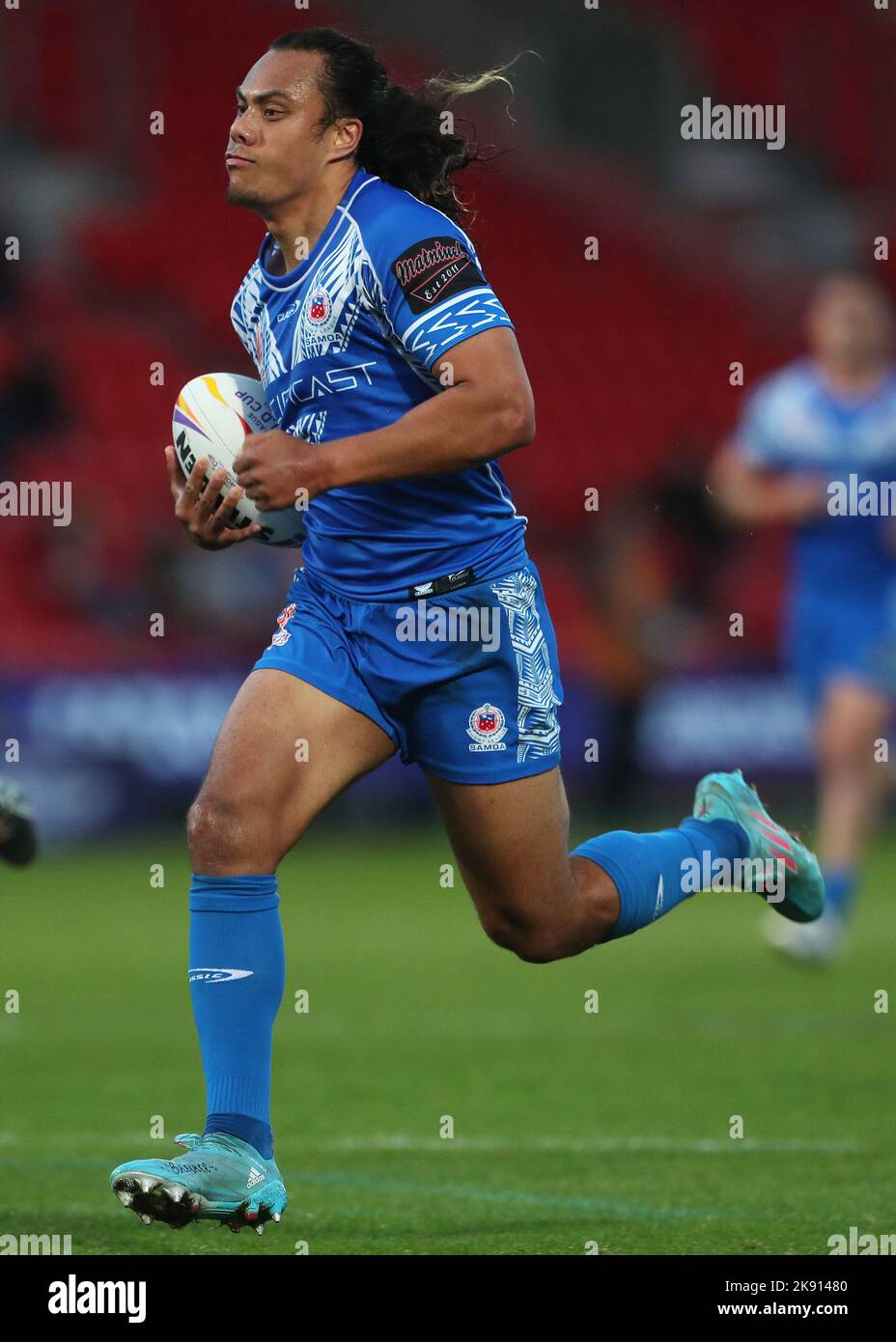 Jarome Luai of Samoa during The 2021 Rugby League World Cup Group A ...