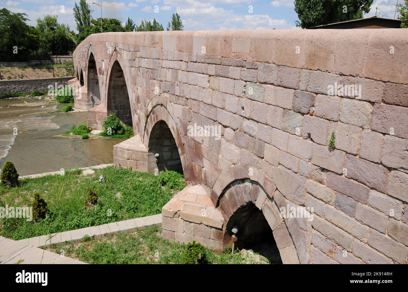 Located in Ankara, Turkey, Ak Bridge was built in the 13th century ...