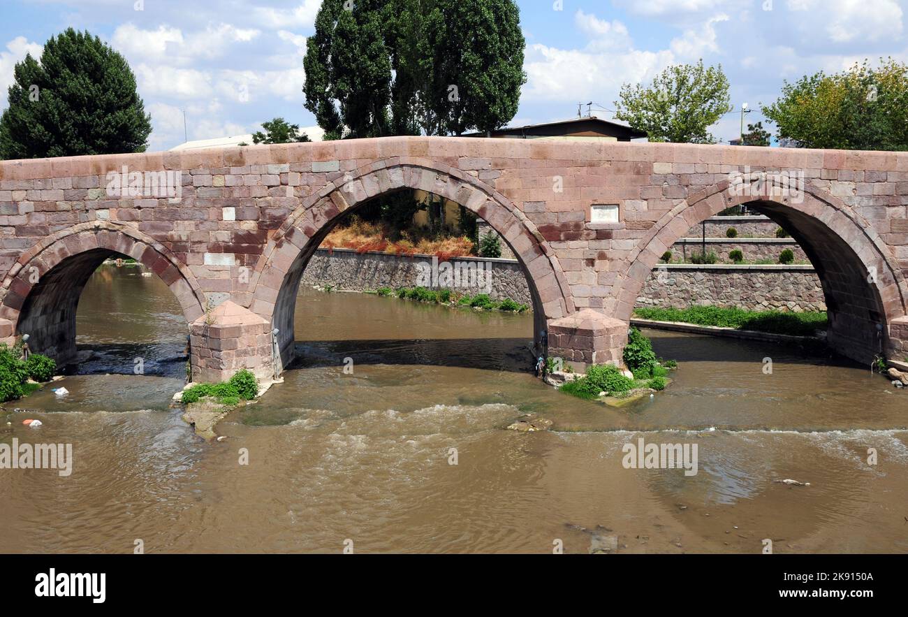 Located in Ankara, Turkey, Ak Bridge was built in the 13th century ...