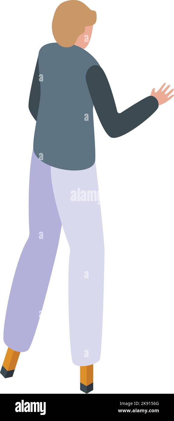 Walk stilt icon isometric vector. Walker poles. Joker art Stock Vector ...